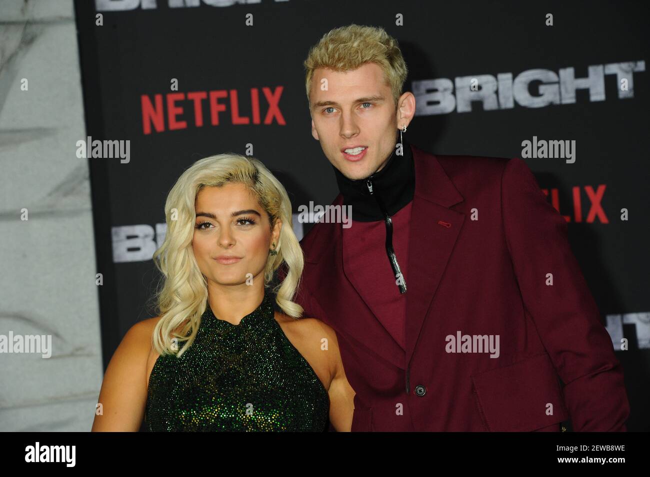 Bebe Rexha, Machine Gun Kelly arrives to the Netflix Premiere of BRIGHT ...