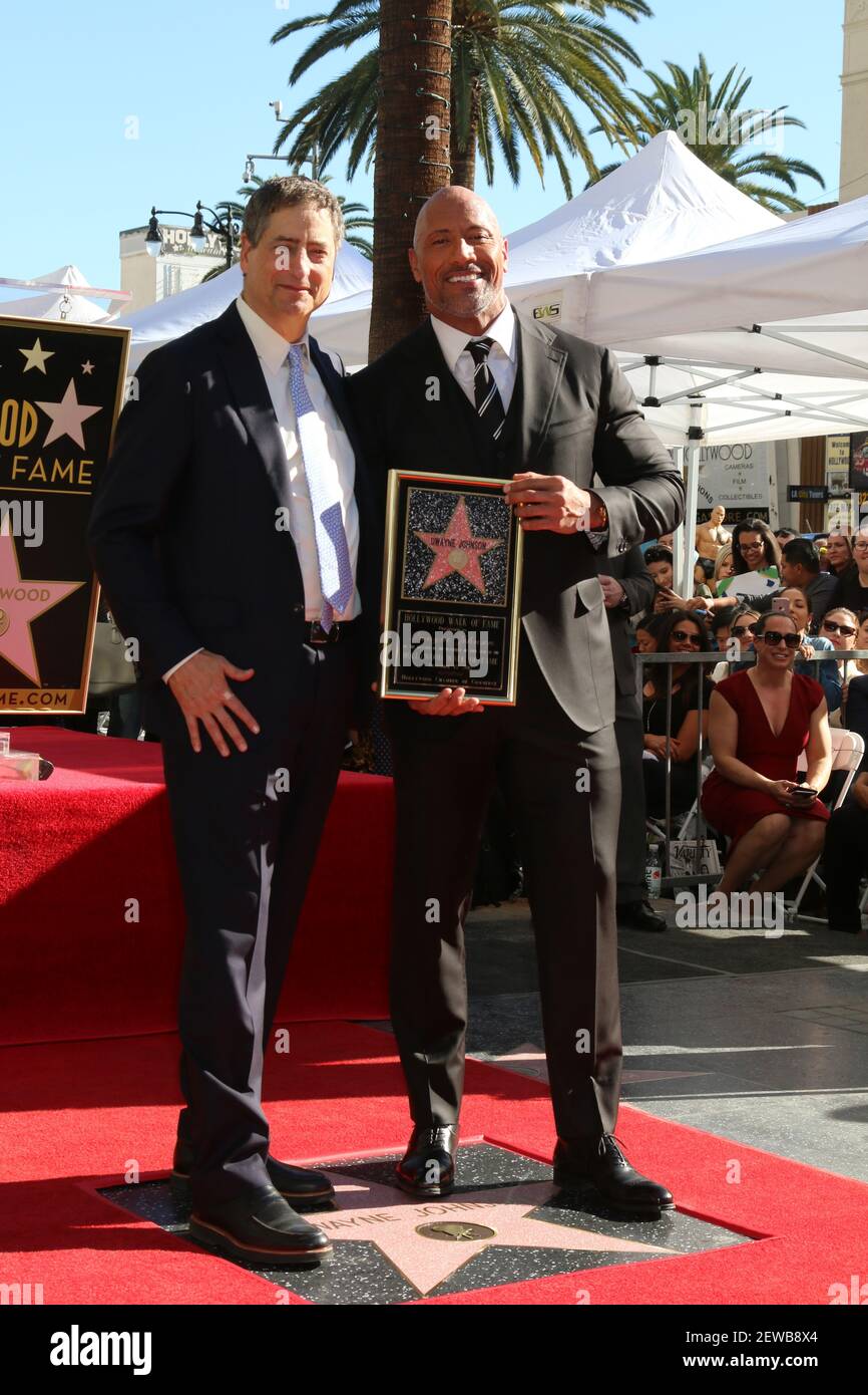 Thomas Rothman, Dwayne Johnson at the Dwayne Johnson Star Ceremony at ...