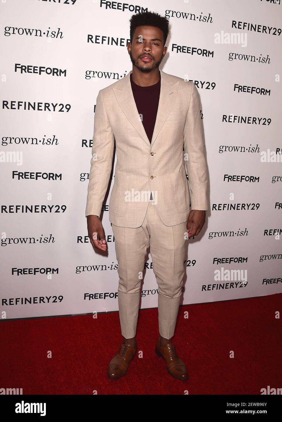 HOLLYWOOD- DECEMBER 13: Trevor Jackson at the premiere of "Grown-ish ...