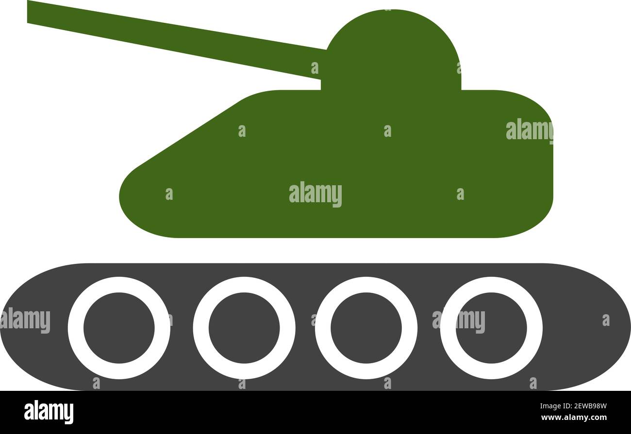Green army tank, illustration, vector on white background Stock Vector ...