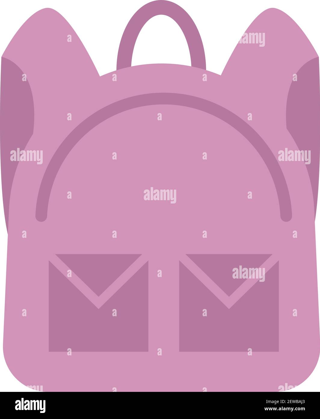 Pink backpack, illustration, vector on white background Stock Vector ...