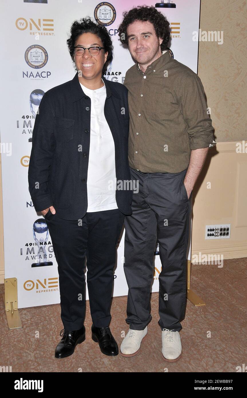 (L-R) Angela Robinson and Terry Leonard arrives at the 49th NAACP Image ...