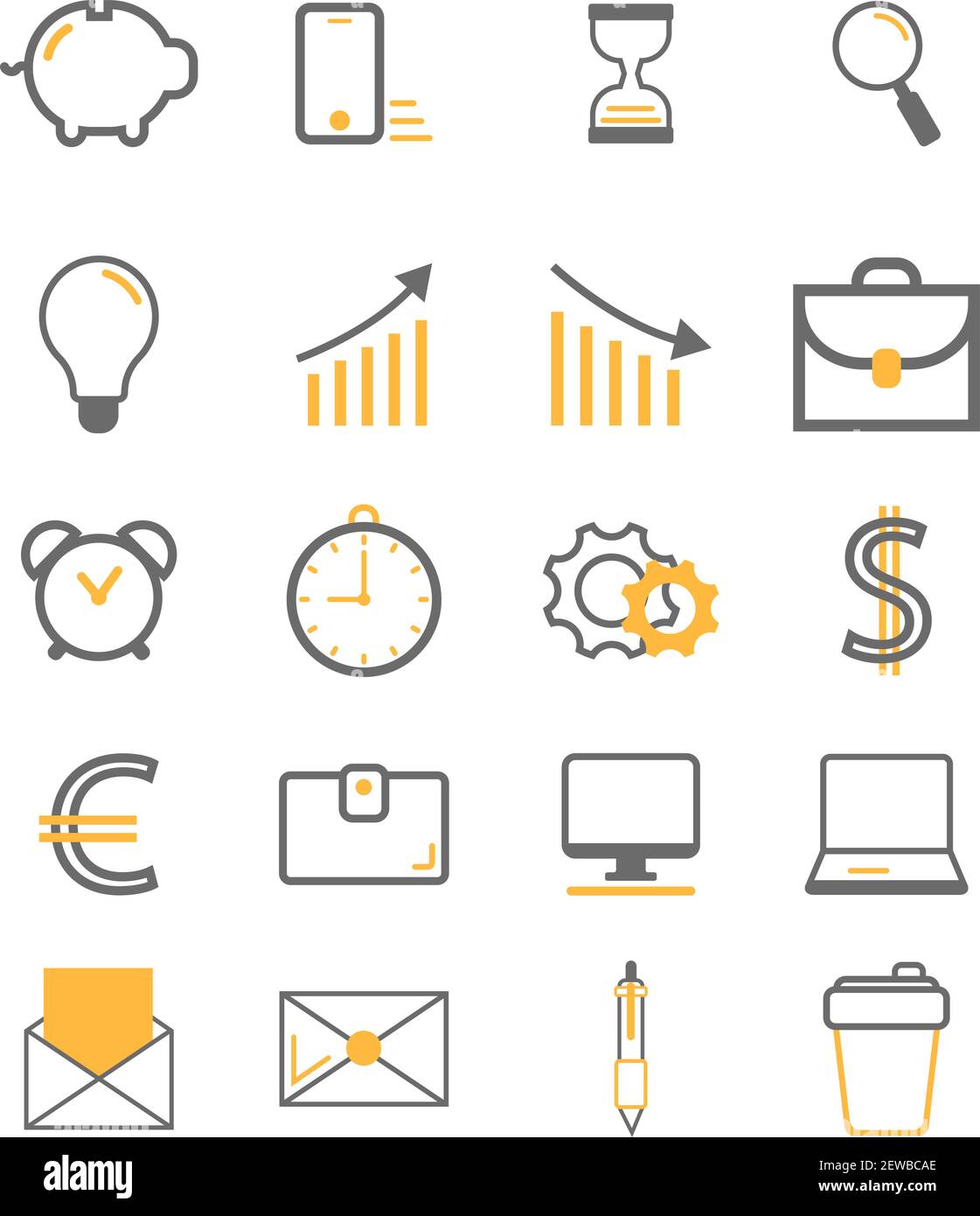 Business equipment, illustration, vector on white background Stock ...