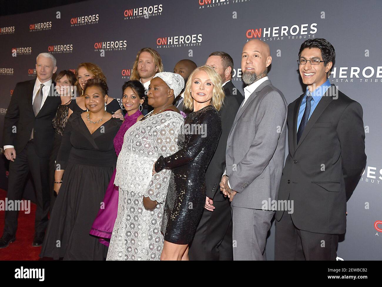 Kelly Ripa, Anderson Coope and the Heroes attend the CNN Heroes: An All ...