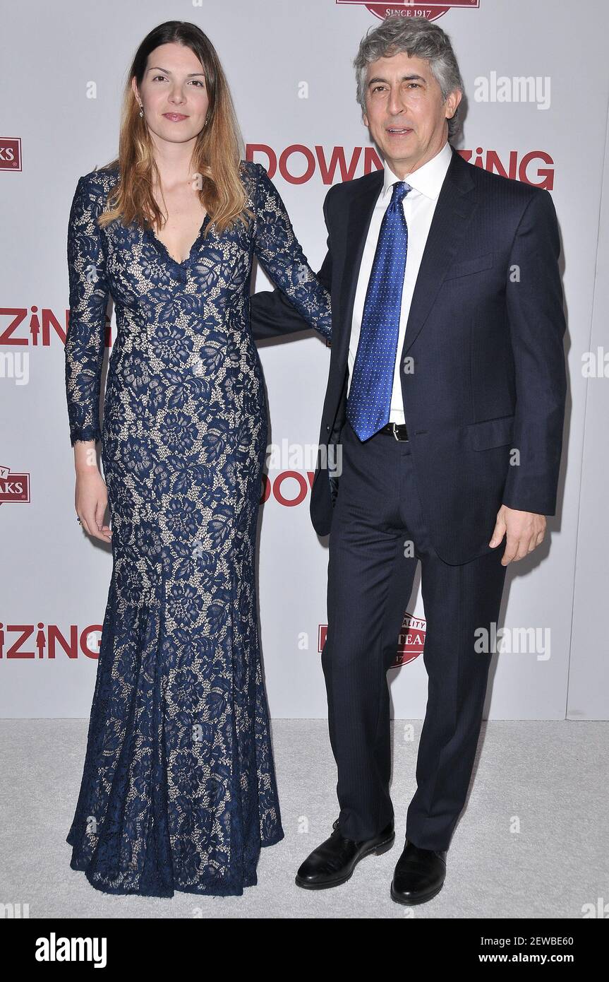 (L-R) Maria Kontos-Payne and Alexander Payne arrives at the "Downsizing ...