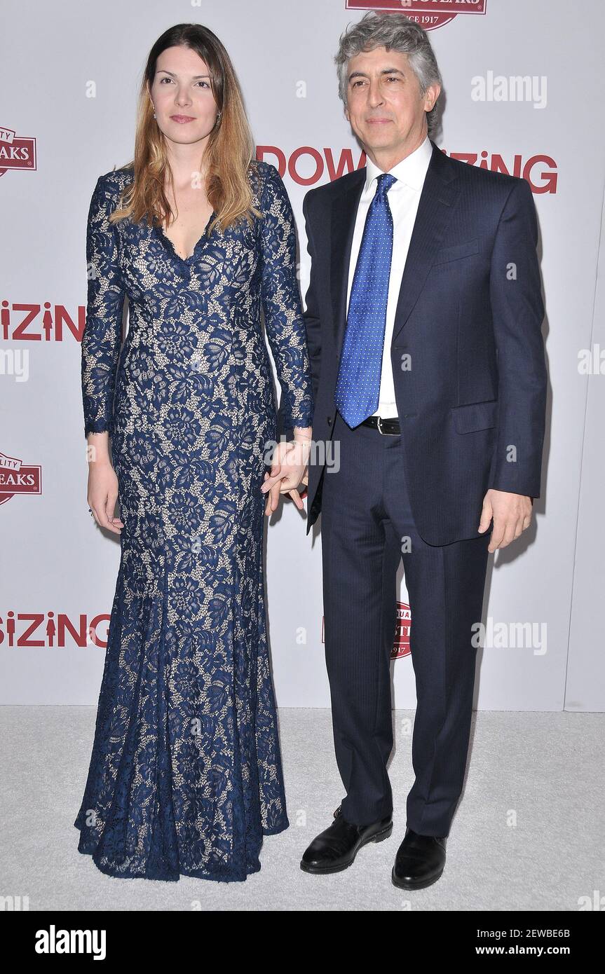 (L-R) Maria Kontos-Payne and Alexander Payne arrives at the "Downsizing ...