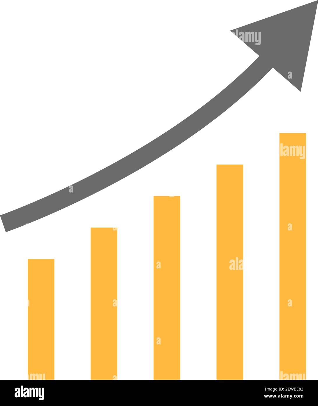 Chart up, illustration, vector on white background Stock Vector Image ...