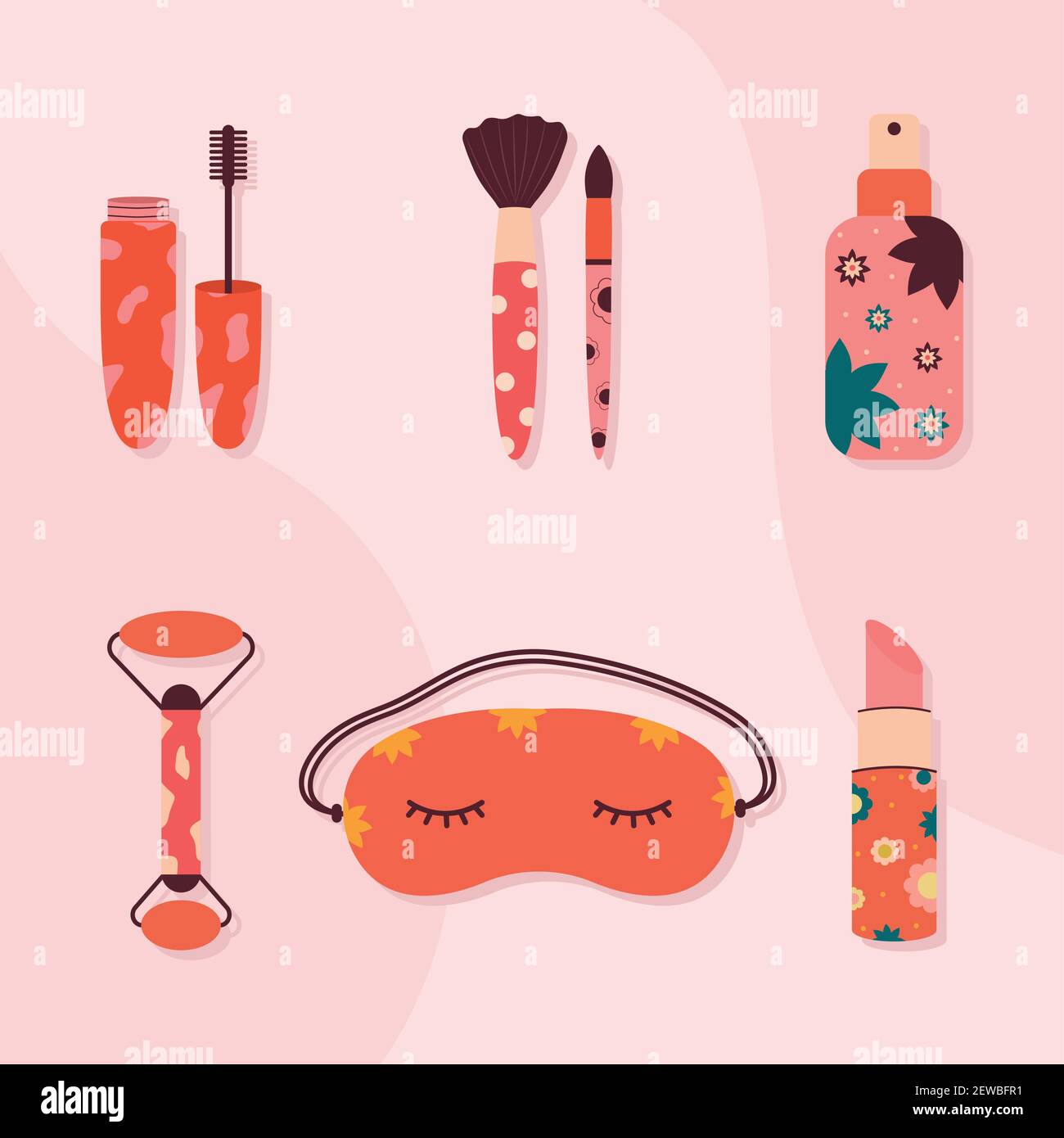 six beauty icons Stock Vector Image & Art - Alamy