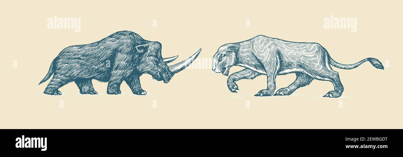 White rhino cave Stock Vector Images - Alamy