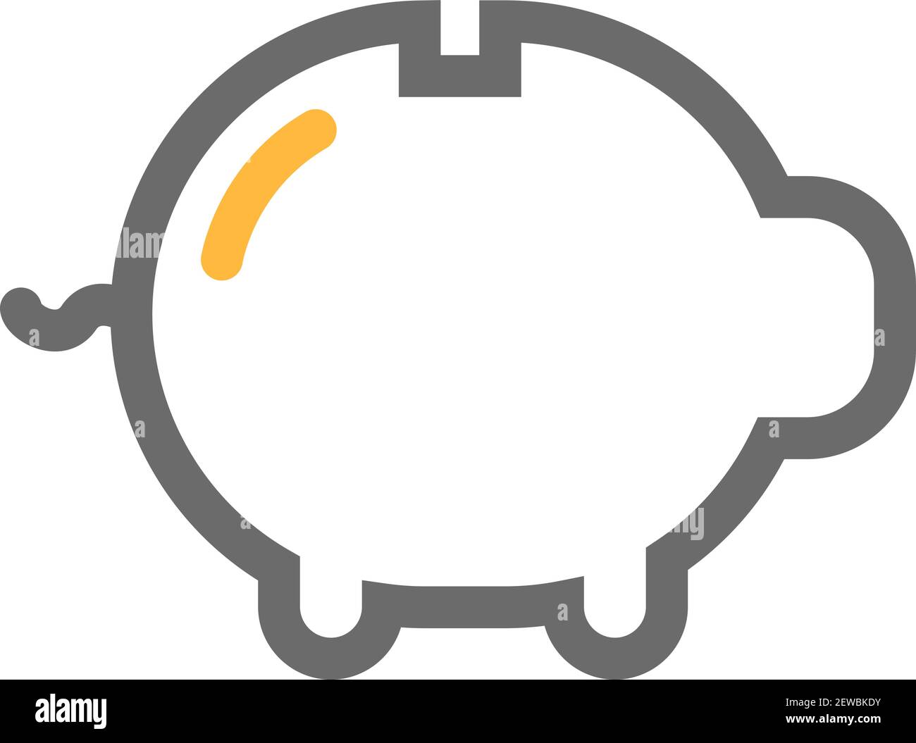 Grey piggy bank, illustration, vector on white background Stock Vector Image & Art - Alamy