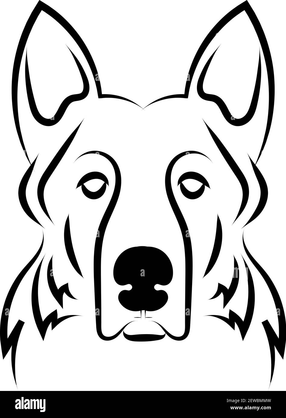 Dog with pointy ears Stock Vector Images - Alamy