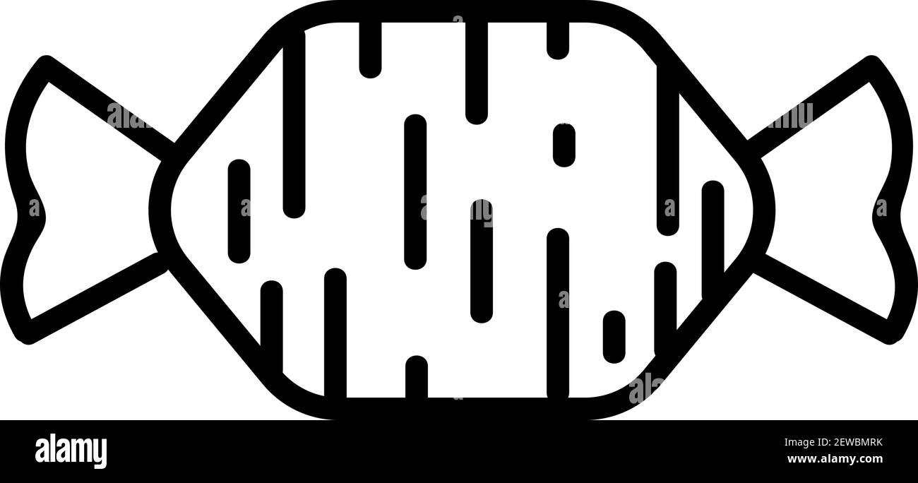 Hard candy in a wrapper, illustration, vector on white background Stock ...