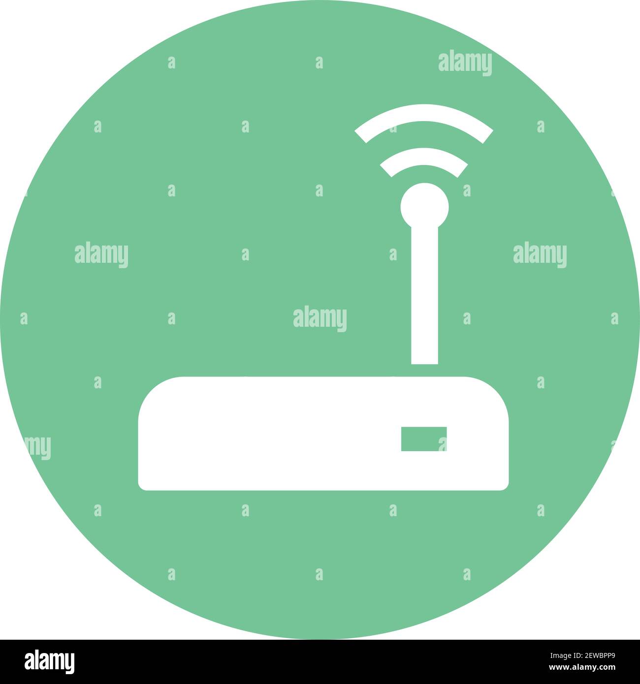 Wifi router, illustration, vector on white background Stock Vector ...