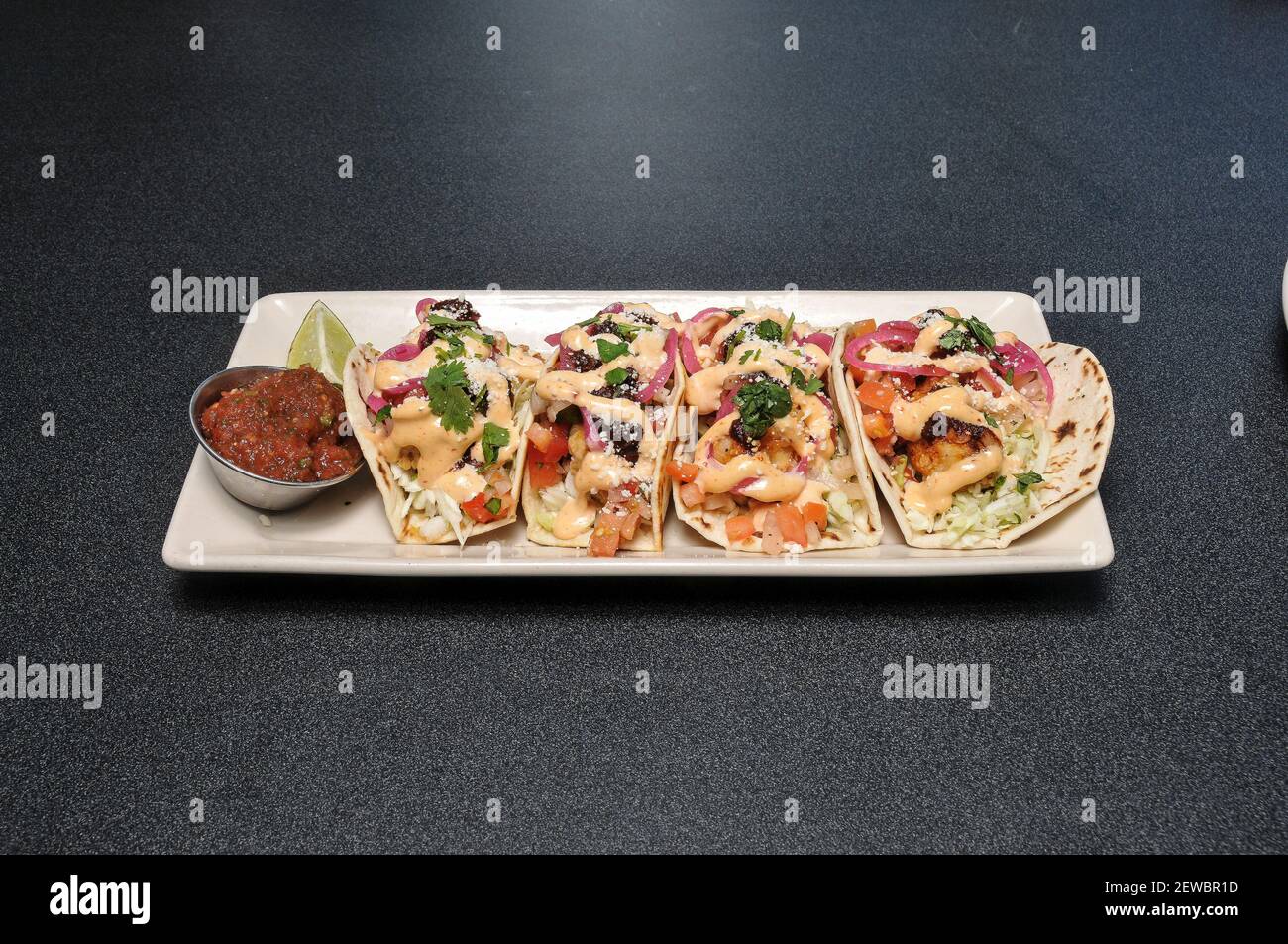 Authentic tex mex mexican cuisine known as street Tacos Stock Photo - Alamy