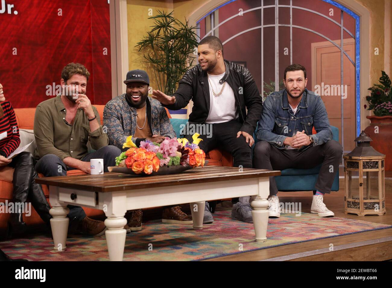 MIAMI, FLORIDA-JANUARY 11: Gerard Butler, Curtis "50 Cent" Jackson, O ...