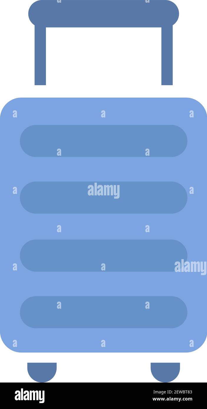 Blue suitcase, illustration, vector on white background Stock Vector ...