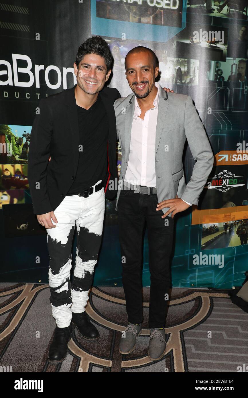 MIAMI BEACH, FL - JANUARY 16: Poncho de Anda and Jorge Otero are seen ...