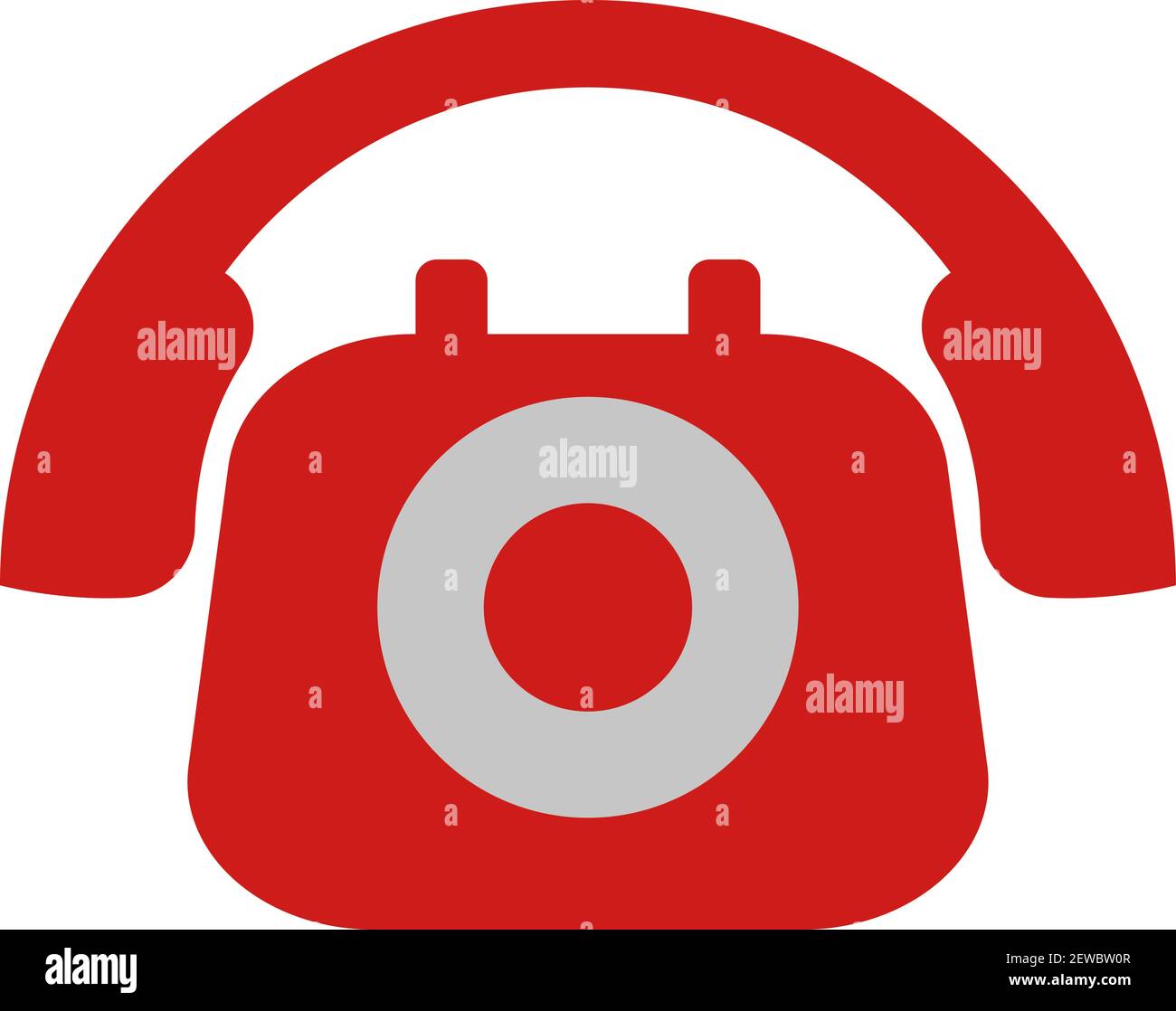 Firefighting red phone, illustration, vector on white background Stock ...