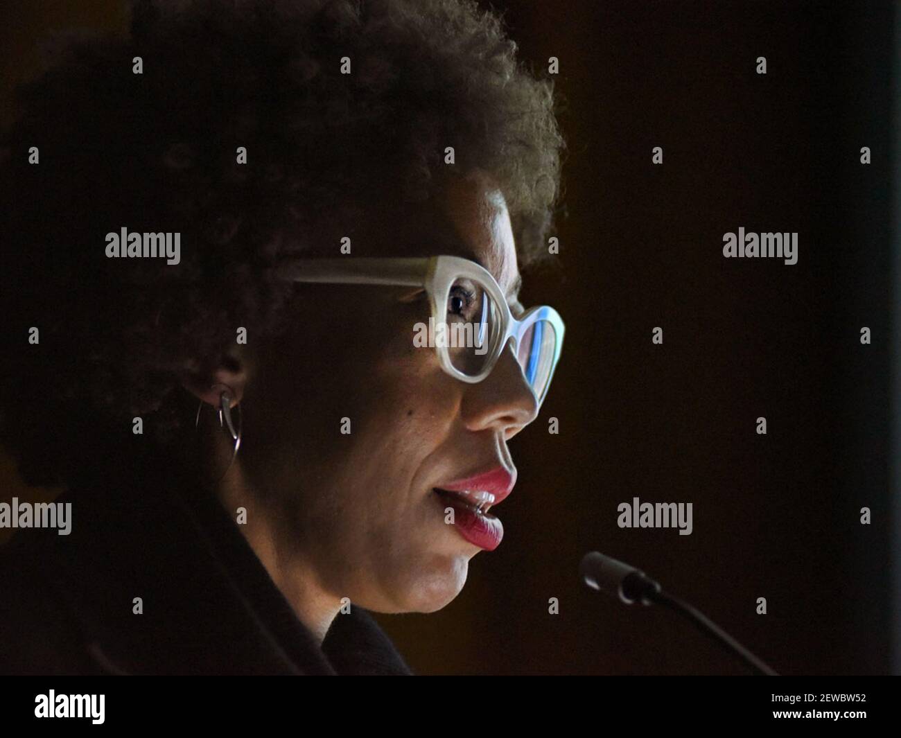 Amy Sherald, guest lecturer at the Mattin Center at Johns Hopkins ...