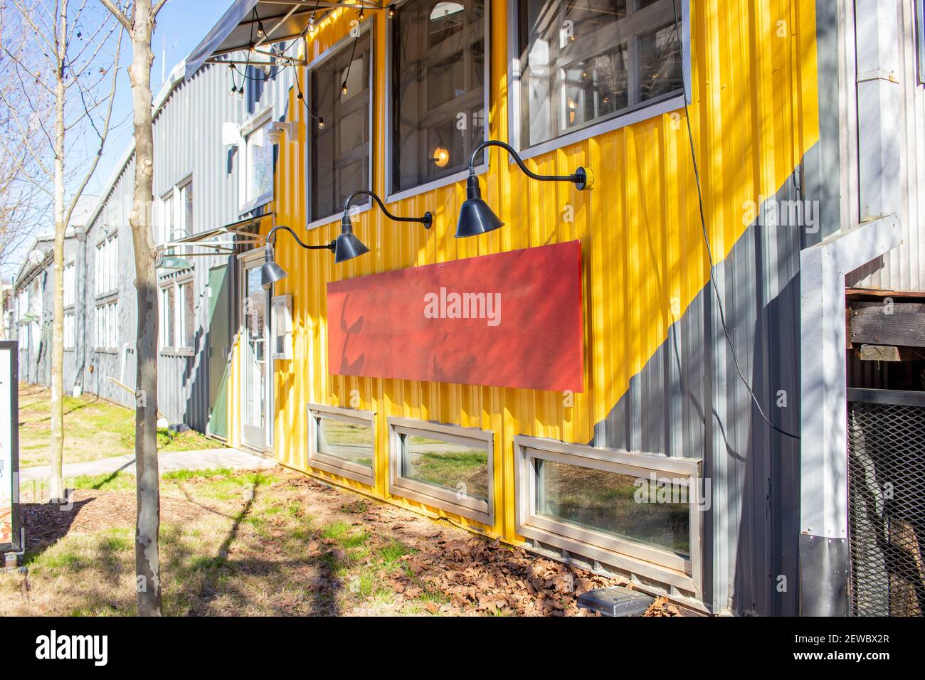 Store facade with the colors of the year 2021 Stock Photo - Alamy