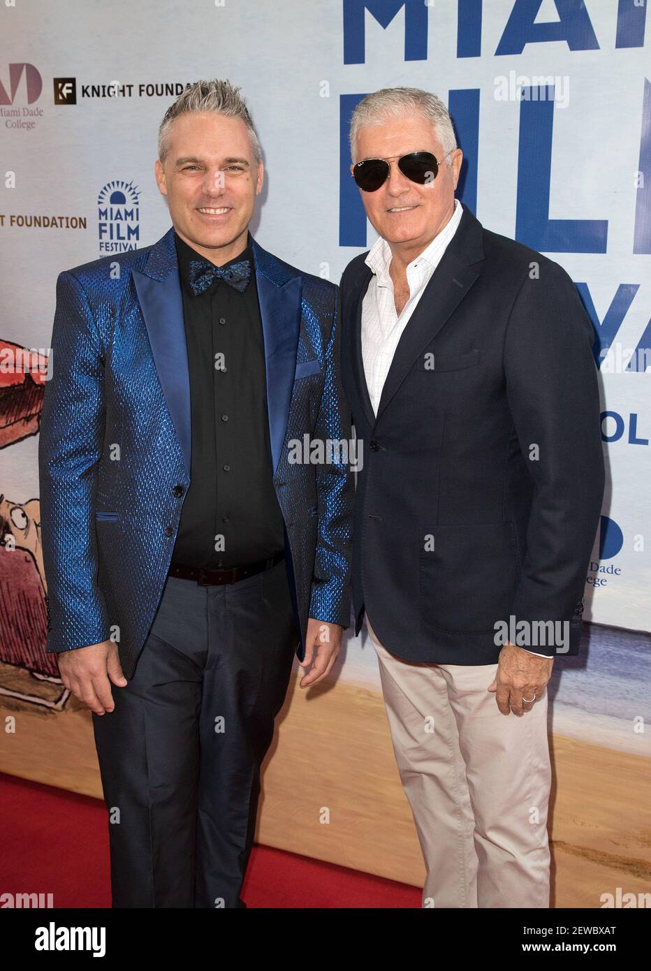 MIAMI, FLORIDA - MARCH 9: Jaie Laplante and Saul Lisazo are seen during ...