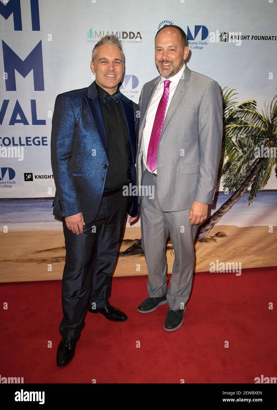 MIAMI, FLORIDA - MARCH 9: Jaie Laplante and Carl Spence are seen during ...