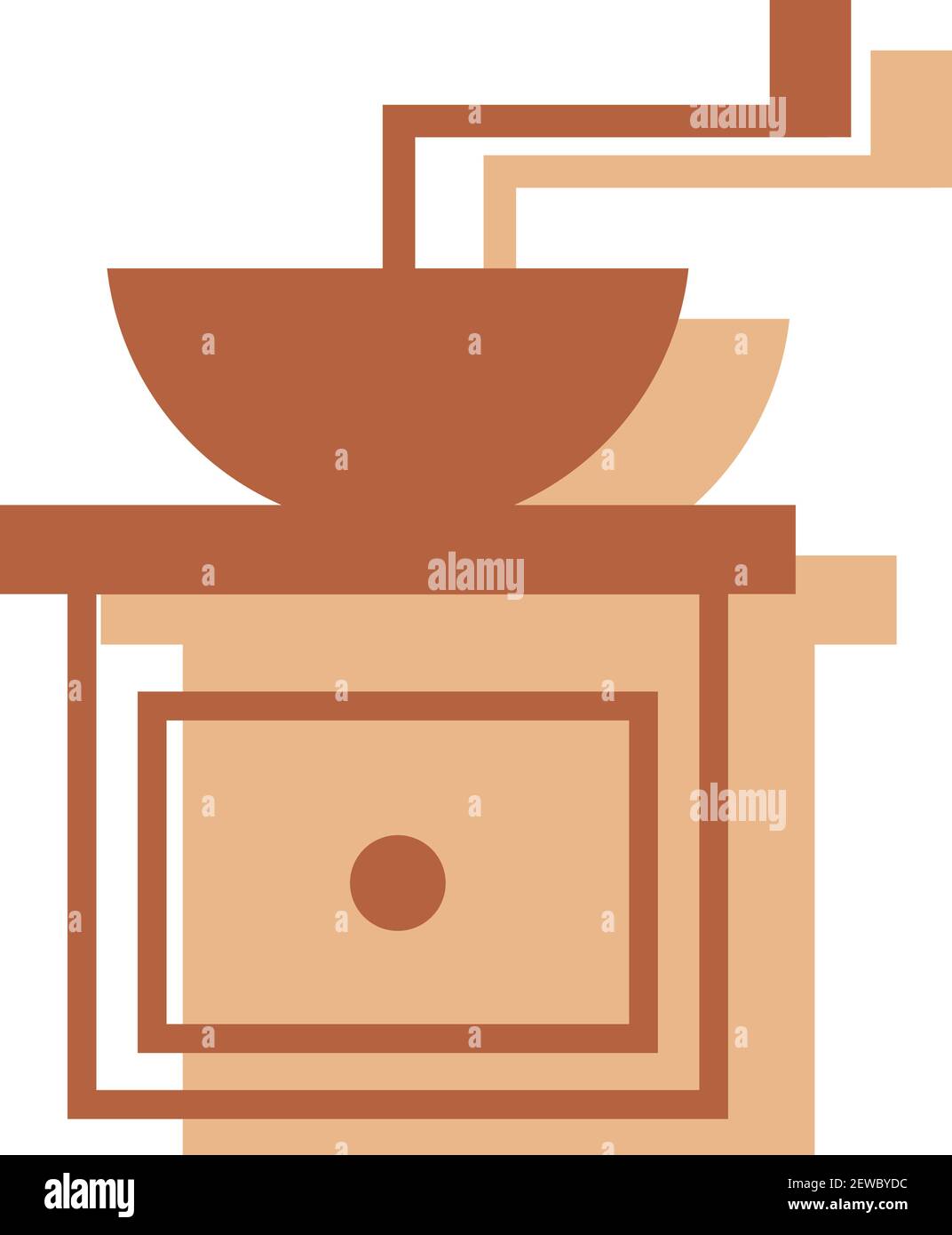 Coffee grinder, illustration, vector on white background Stock Vector ...