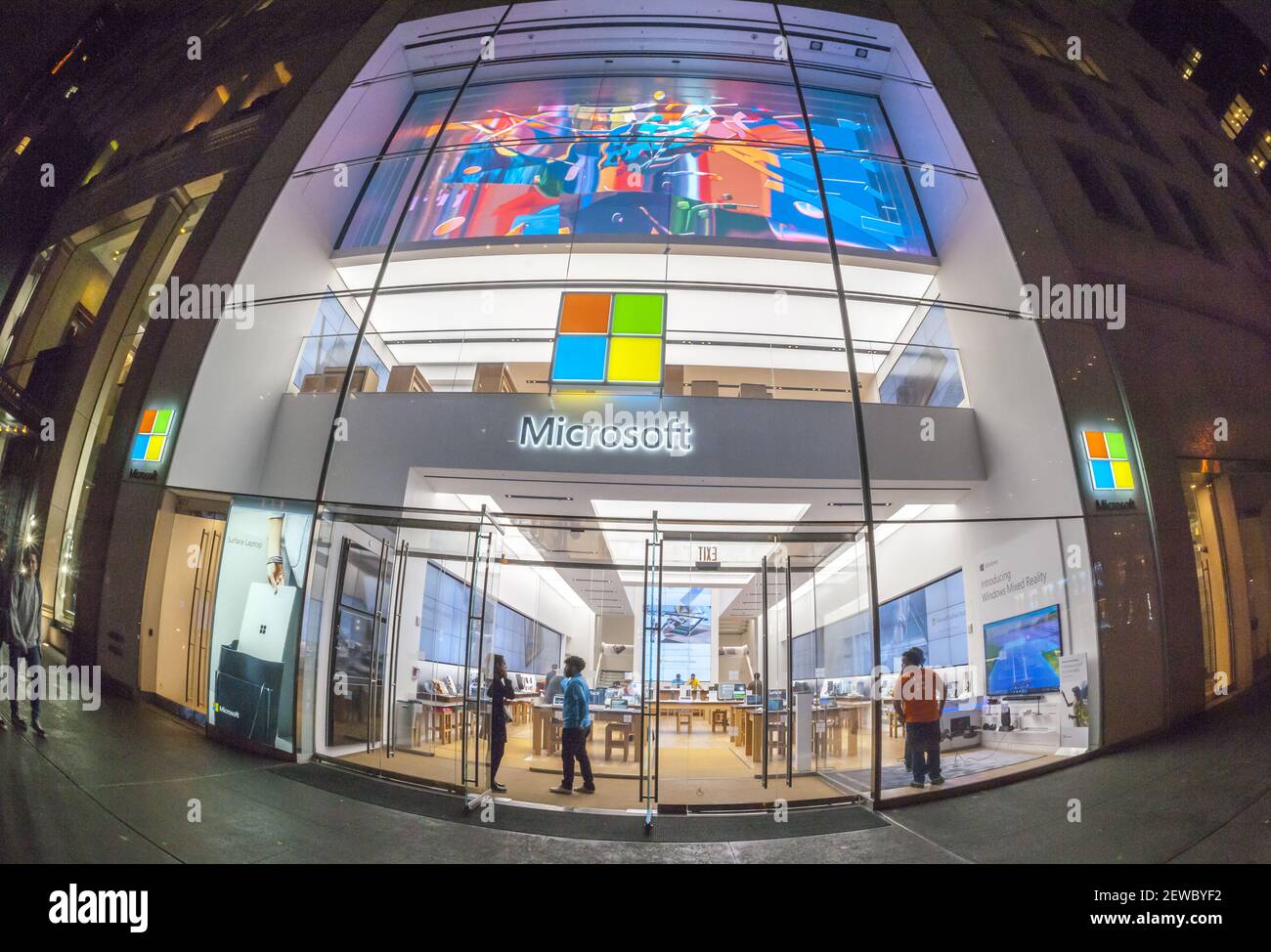 The Microsoft flagship store on Fifth Avenue in New York, on Tuesday, October 24, 2017. Shares ...