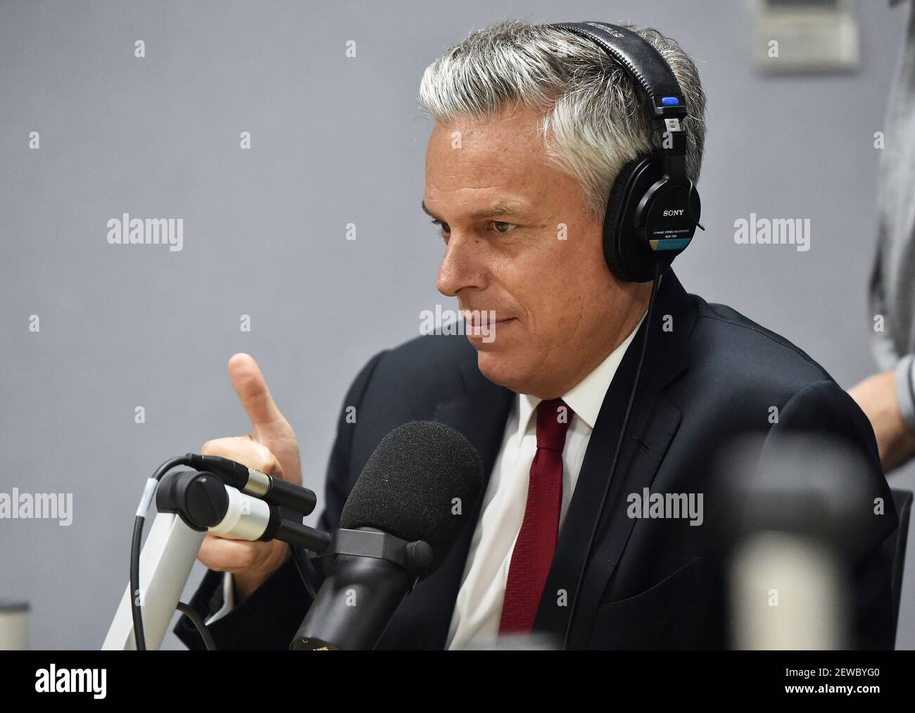 US Ambassador to Russia John Huntsman during the meeting with ...