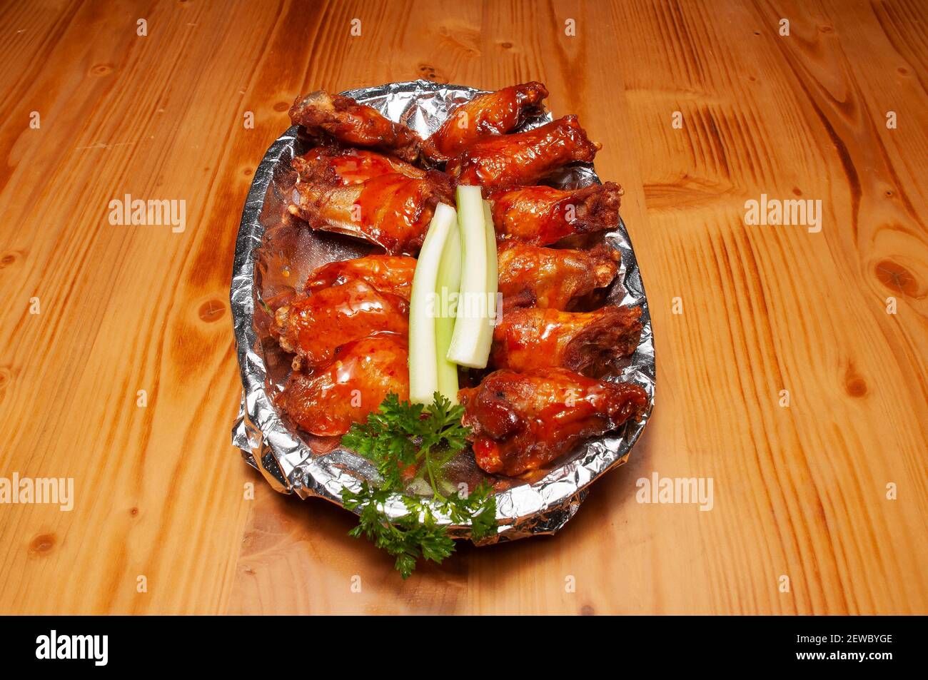 Authentic American cuisine food best known as buffalo hot wings Stock ...