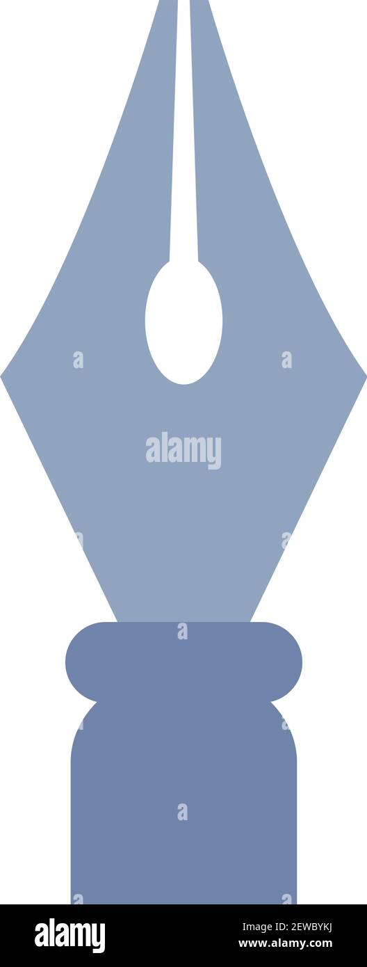 Blue pen, illustration, vector on white background Stock Vector Image ...