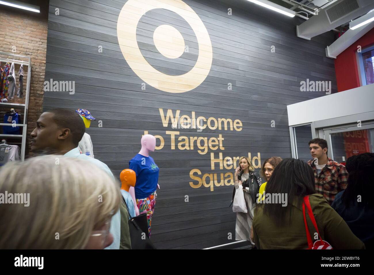 Shoppers in a Target store in Herald Square in New York on its grand ...