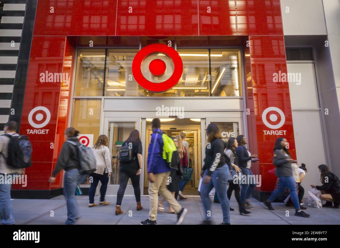Shoppers outside a Target store in Herald Square in New York on its ...