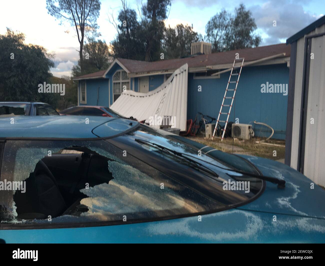 The front yard where Tehama County, Calif., gunman Kevin Janson Neal ...