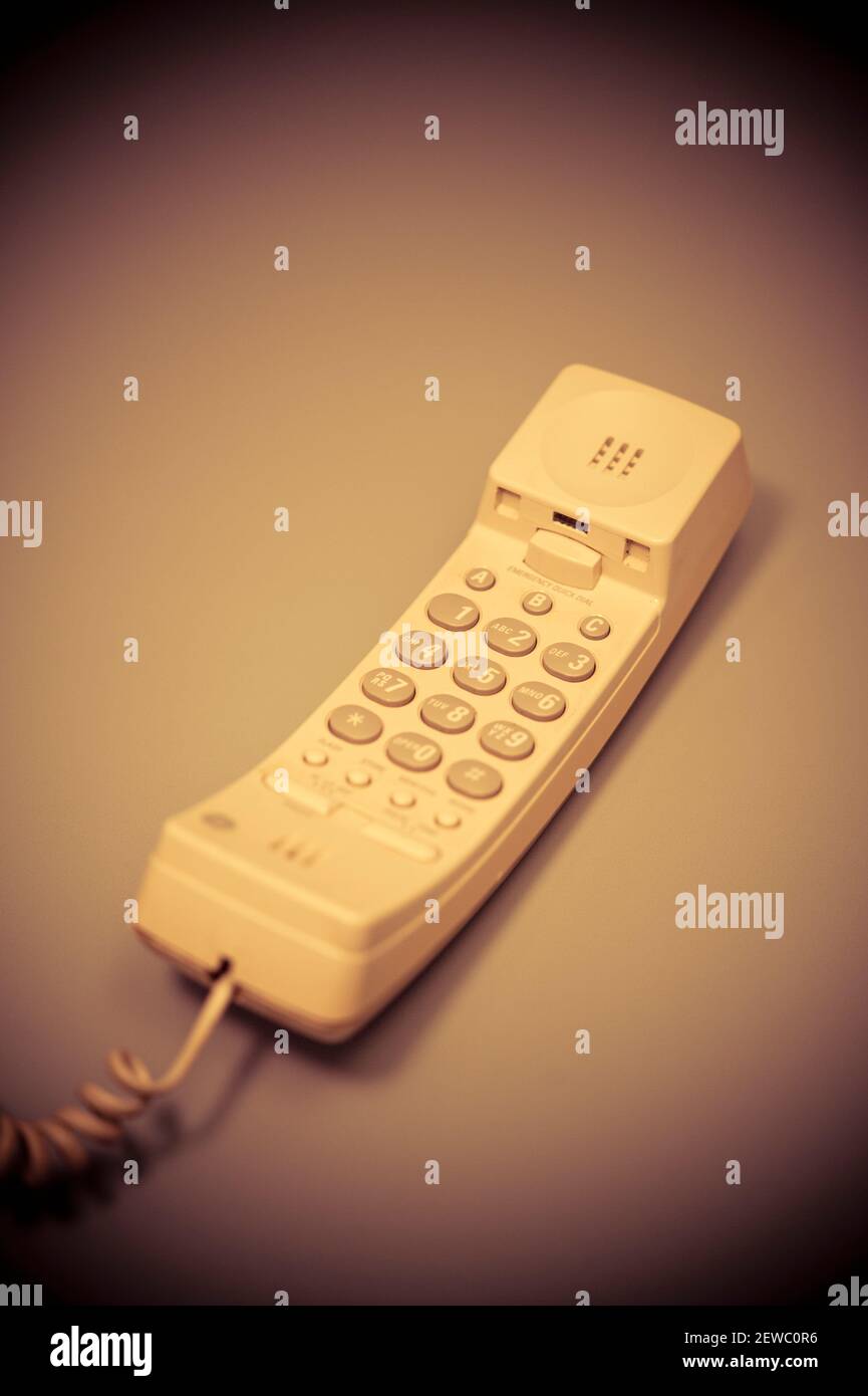 vintage phone receiver with dial buttons Stock Photo - Alamy