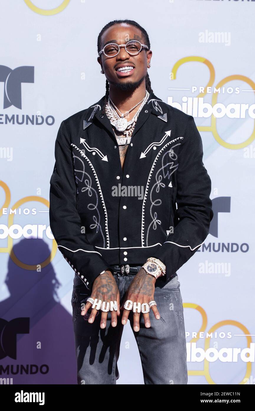 Quavo walking on the red carpet Billboard Latin Music Awards 2018 held ...
