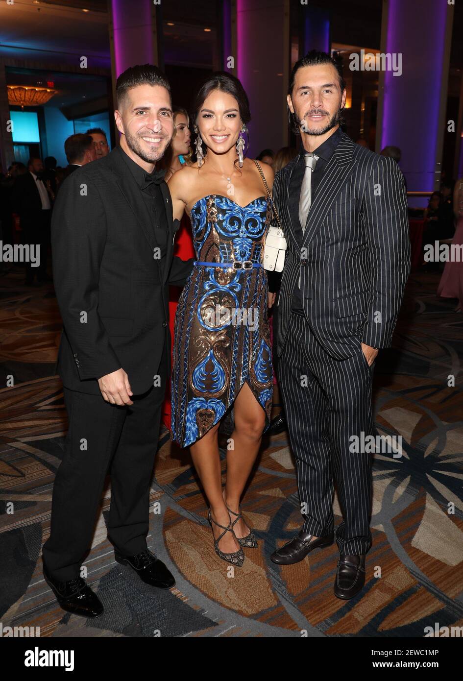 MIAMI, FL - MAY 19: Carlos Perez-Ruiz, Zuleyka Rivera and German Rosete Tulum are seen during ...