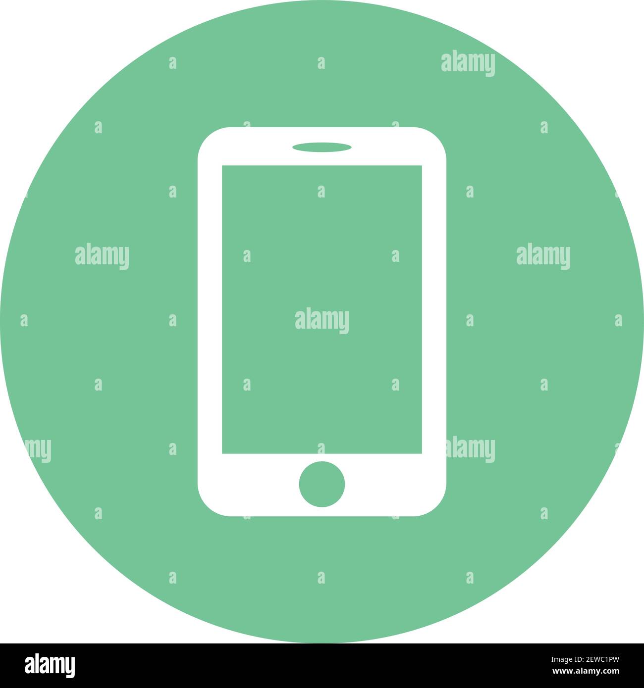 Mobile phone, illustration, vector on white background Stock Vector ...