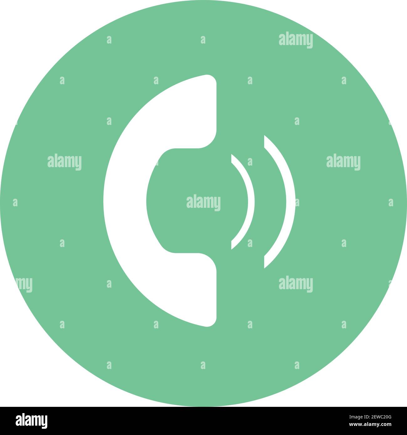 Telephone handset, illustration, vector on white background Stock ...