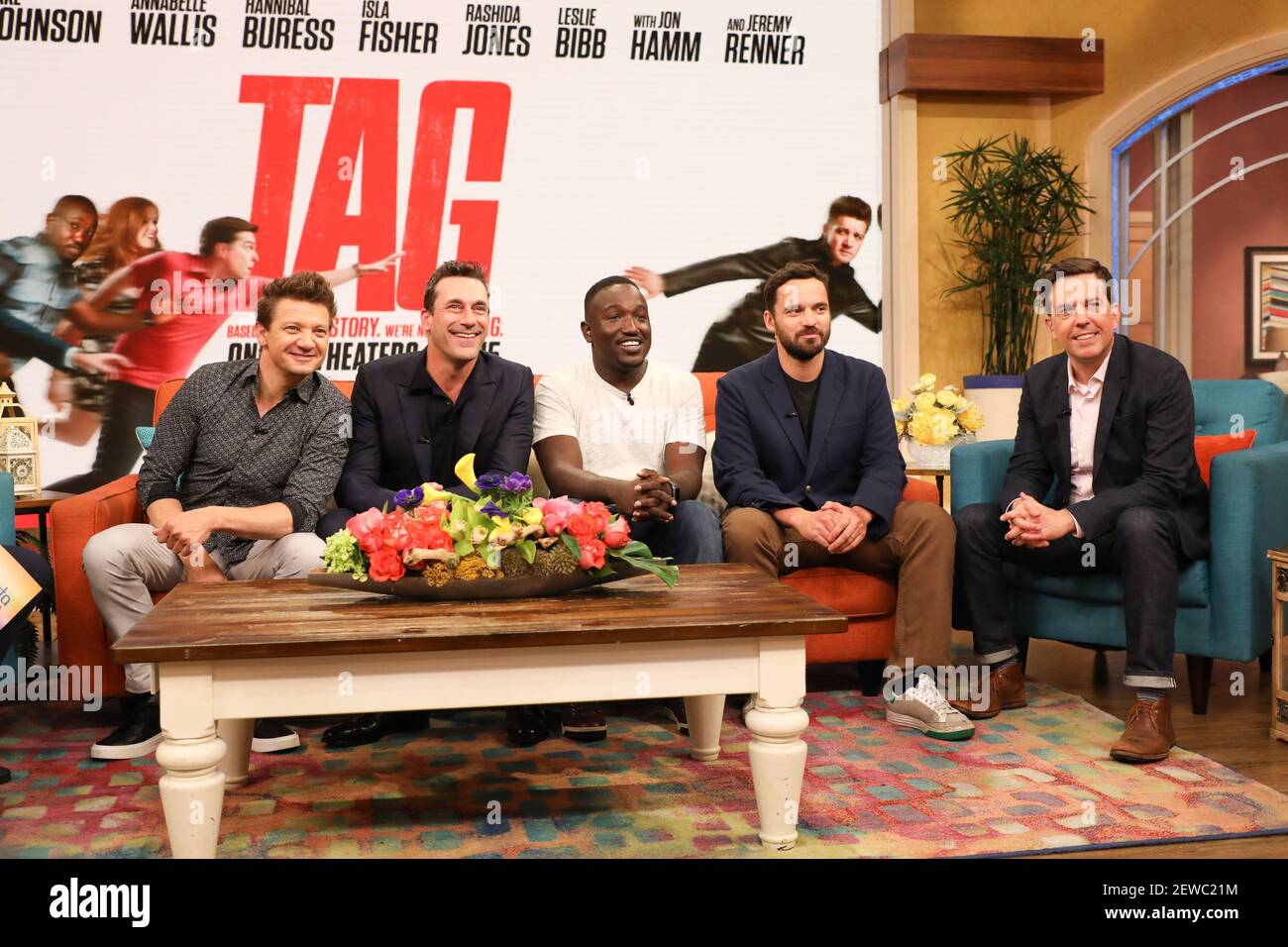 MIAMI, FL - JUNE 4: Jeremy Renner, Jon Hamm, Hannibal Buress and Ed ...