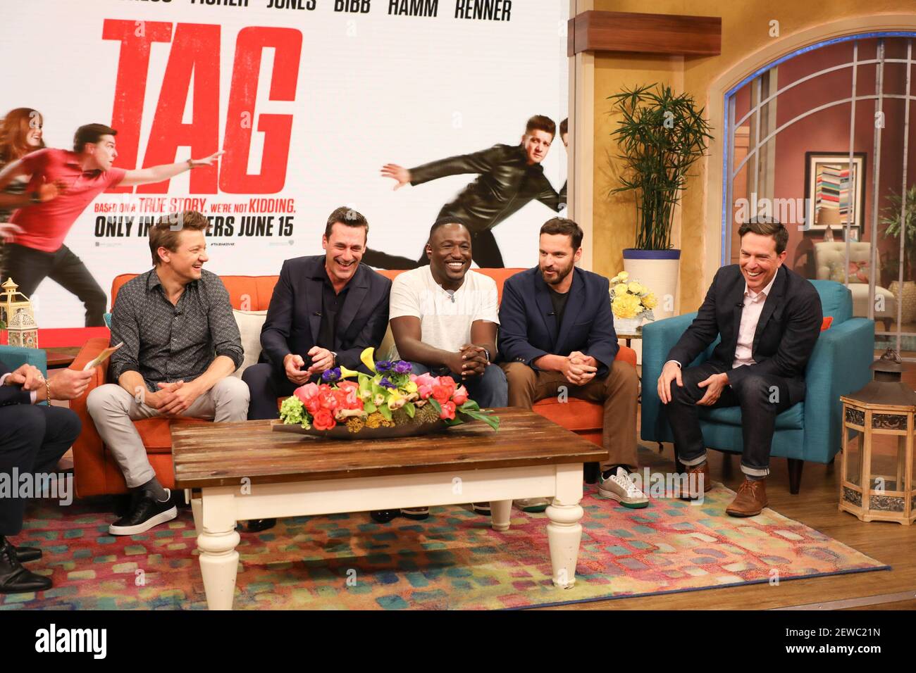 MIAMI, FL - JUNE 4: Jeremy Renner, Jon Hamm, Hannibal Buress and Ed ...