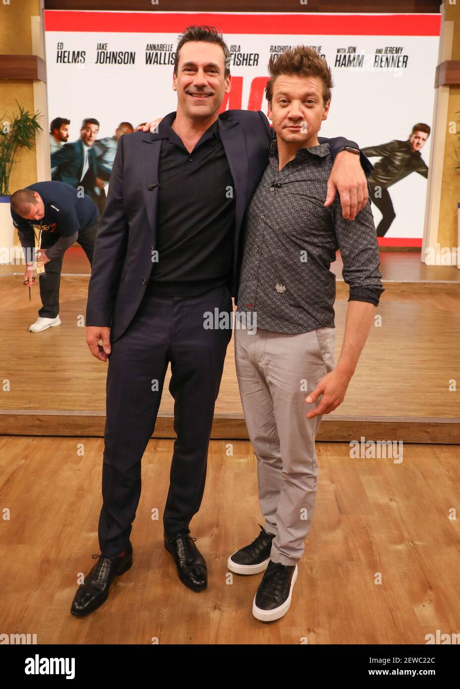 MIAMI, FL - JUNE 4: Jon Hamm and Jeremy Renner are seen during a Studio ...