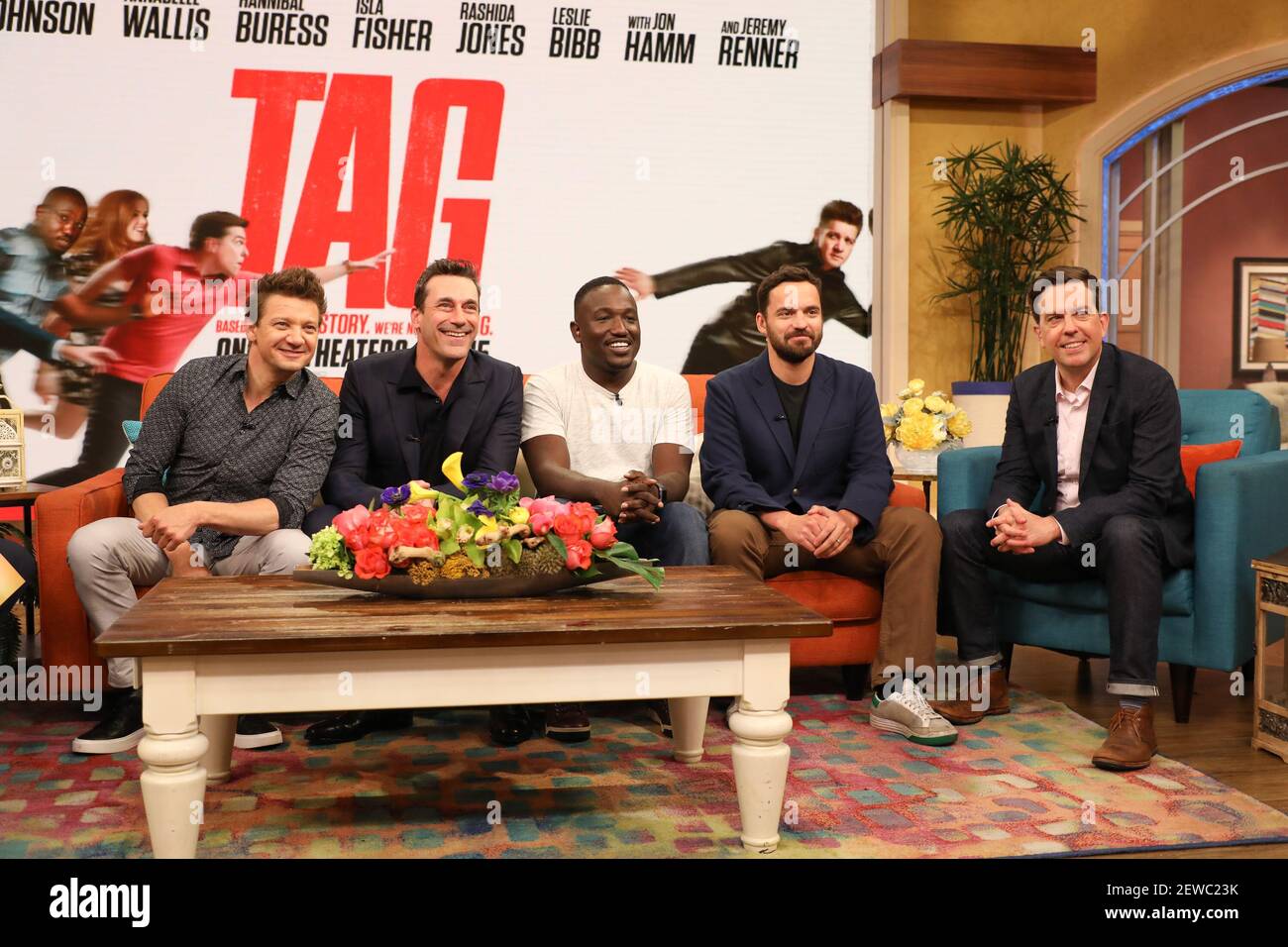 MIAMI, FL - JUNE 4: Jeremy Renner, Jon Hamm, Hannibal Buress and Ed ...