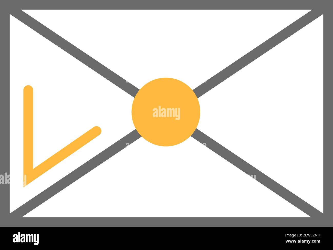 White postal envelope on Stock Vector Images - Alamy