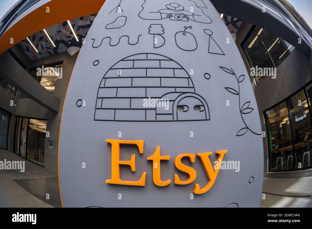 The e-commerce website Etsy's headquarters in the Dumbo neighborhood of ...