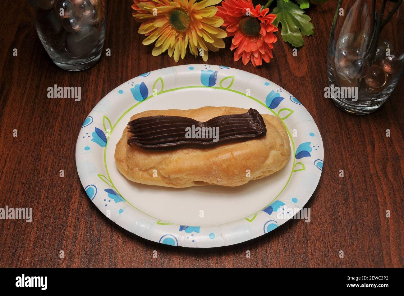 Traditional and authentic french cuisine food known as an eclair Stock ...