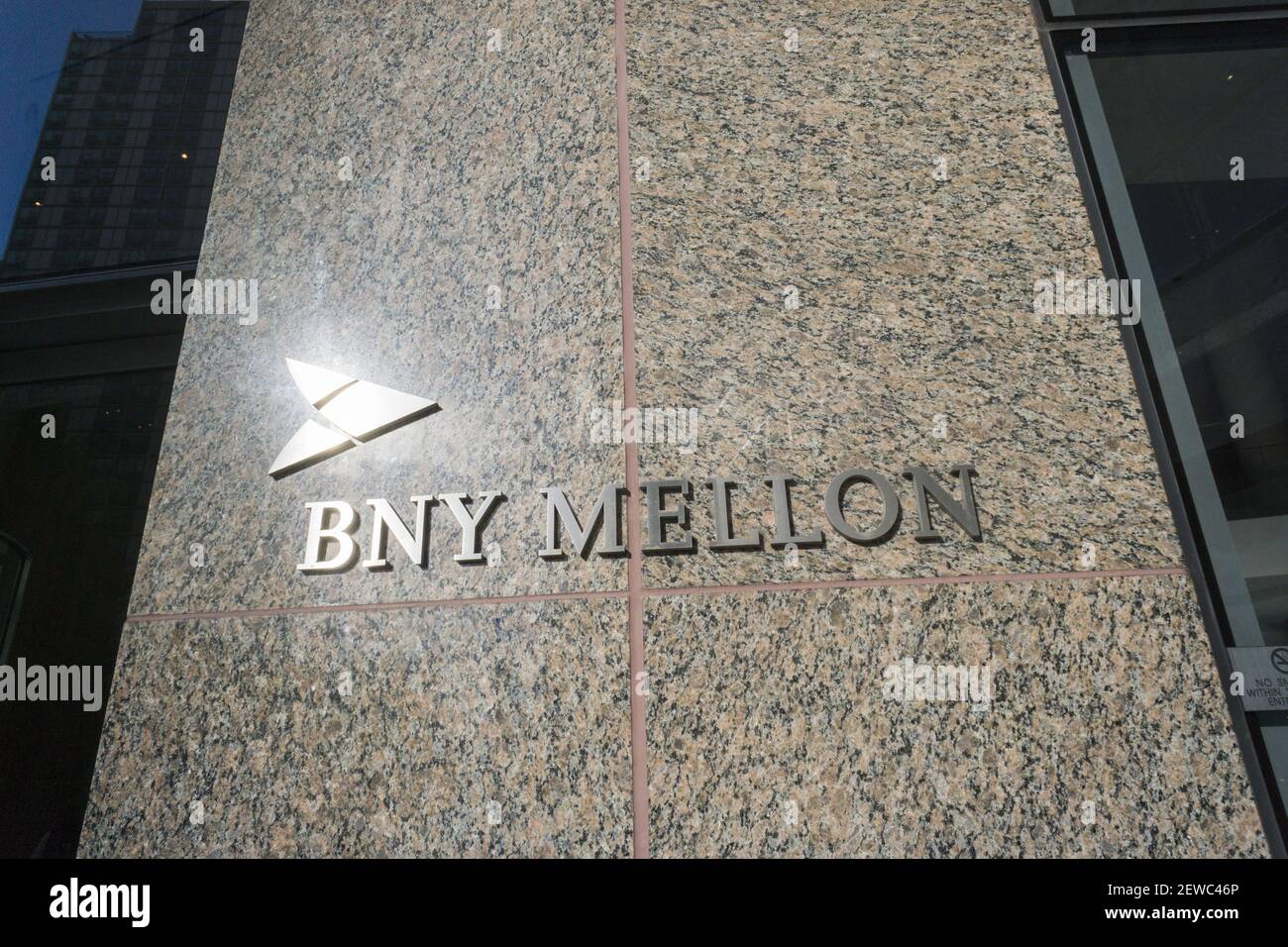 The BNY Mellon offices in Brookfield Place in New York on Sunday ...