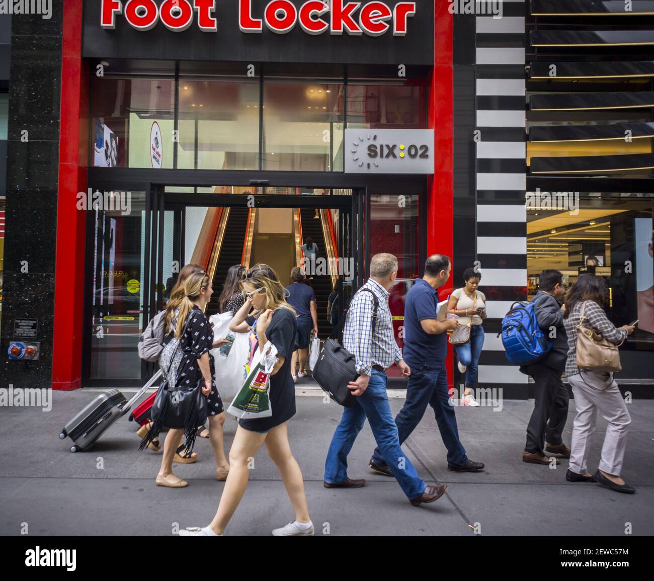 A Foot Locker store in Herald Square in New York on Friday, August 18 ...