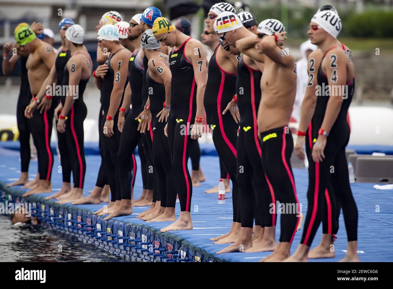 Start Yeosu South Korea 19/07/2019 Open Water Men's 25KM 18th FINA ...