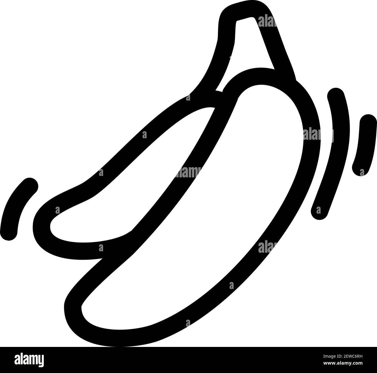 Two bananas, illustration, vector on white background Stock Vector ...